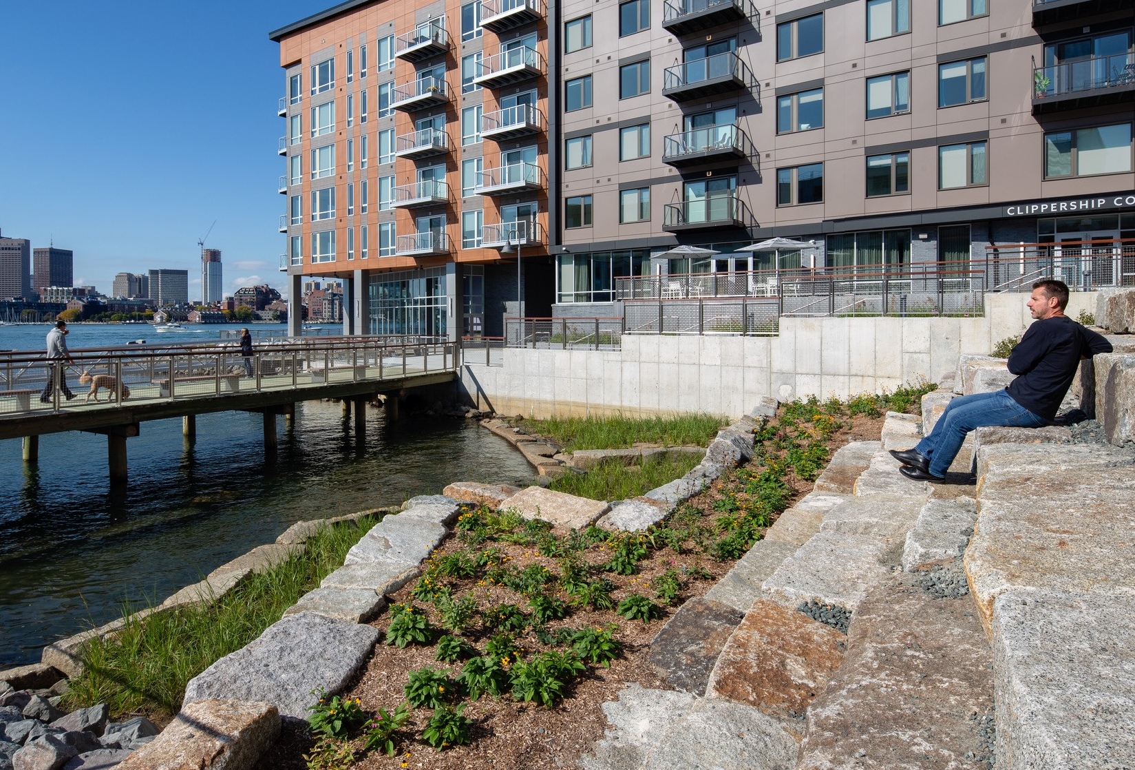 Clippership Wharf Living Shoreline Design - Tighe & Bond