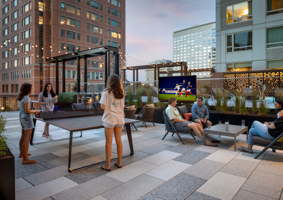 Gables Seaport Amenity Terrace - Tighe & Bond